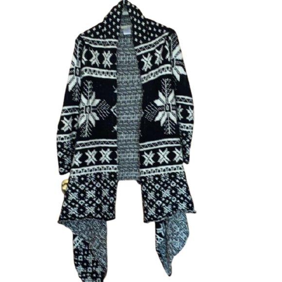 cocogio | Sweaters | Cocogio Of Italy Black Ivory Open Front Cardigan ...